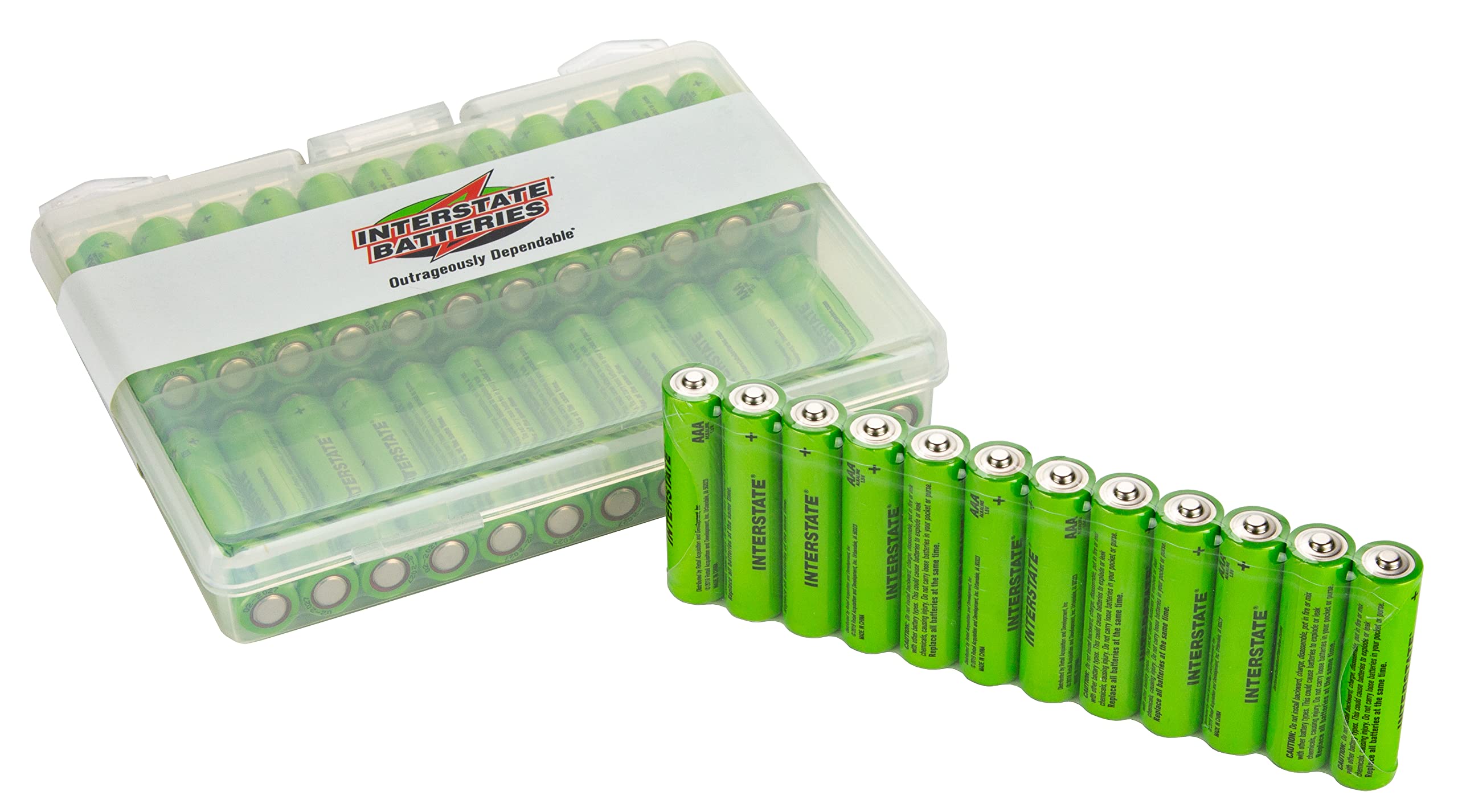 Interstate Batteries AAA Alkaline Battery (48 Pack) All-Purpose 1.5V High Performance Battery - Workaholic (DRY7002)