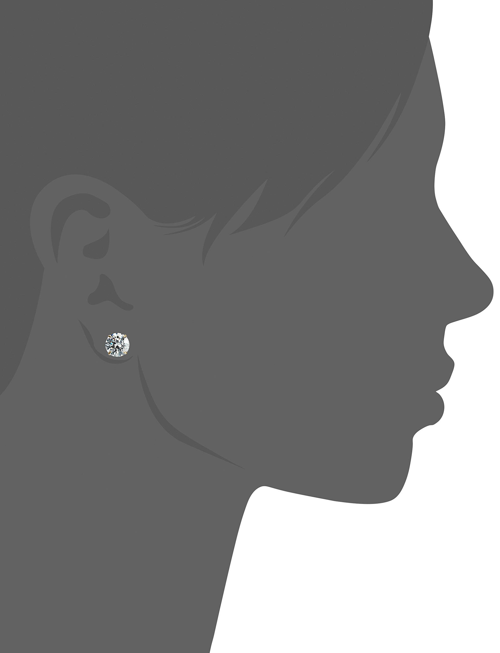 Amazon Essentials 14K Gold 2cttw Infinite Elements Cubic Zirconia Round Stud Earrings, (previously Amazon Collection)