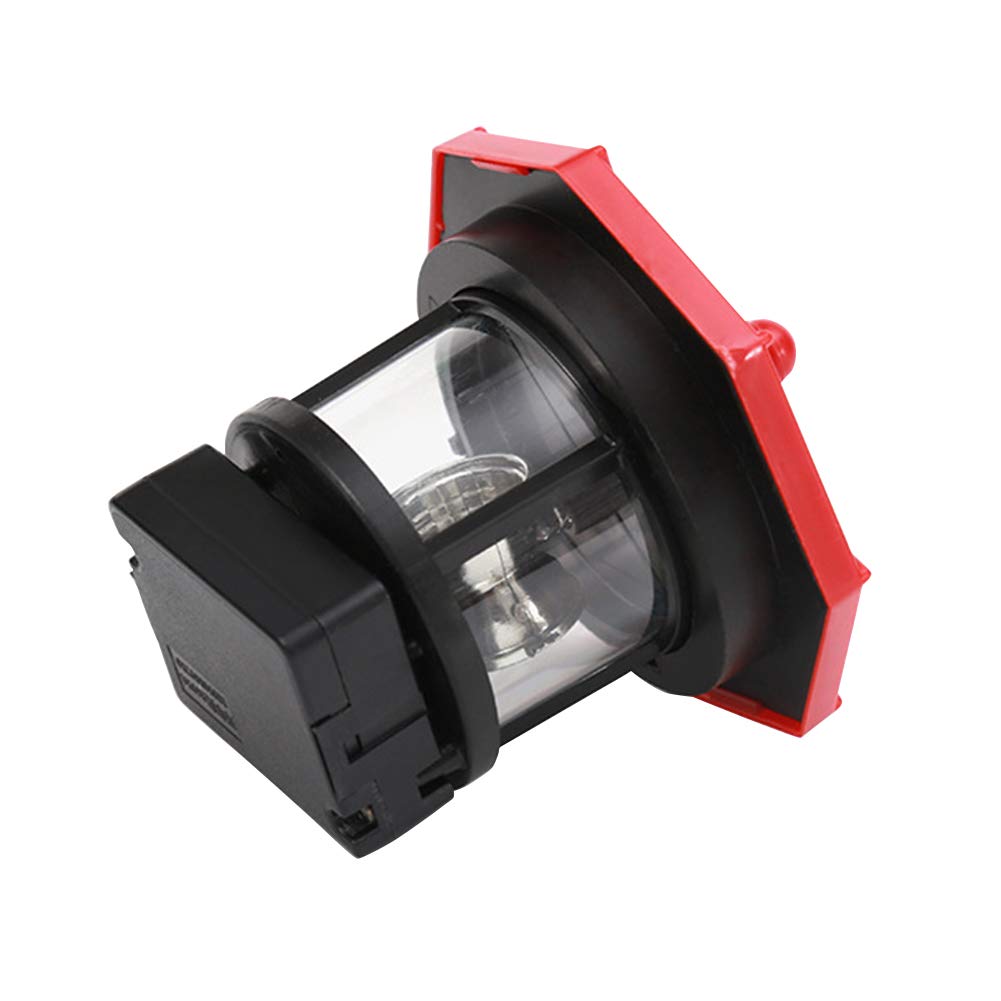 PXRJE Solar Lighthouse,LED Solar Powered Lighthouse,IP65 Waterproof LED Solar Hanging Lamp,360 Degree Rotatable Outdoor Solar Light,Suitable for use in courtyards, lawns, etc(Red,3.74inch)