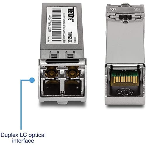 TRENDnet 1000Base- SX Industrial SFP to RJ45 Multi-Mode LC Module, TI-MGBSX, Up to 550m (1,804 Ft), IEE 802.3z, ANSI Fiber Channel, Data Rates up to 1.25Gbps, LC-Type Duplex, Lifetime Protection