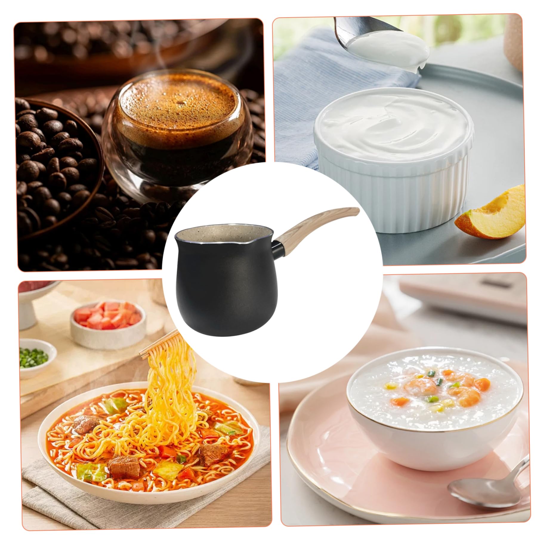 Butter Warmers,680ml Non Stick Milk Pot for Stove,Mini Saucepan with Anti-Scalding Handle,Mini Milk Pan for Coffee nuddles