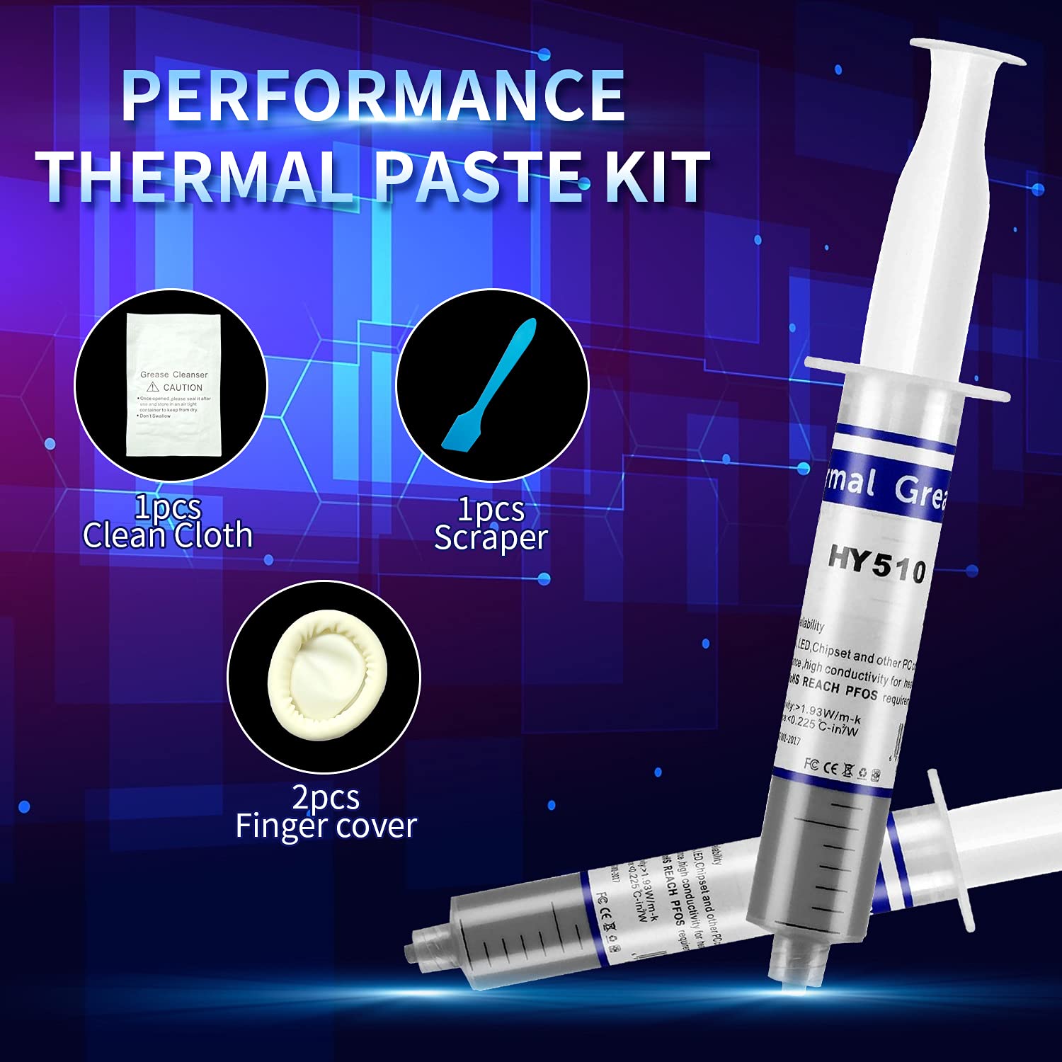 MoneyQiu HY-510-25g Thermal Conductivity: >1.93W/m-k CPU Thermal heatsink Paste Silicone Grease Compound Non-Conductive for pc CPU gpu PS4 25Gram