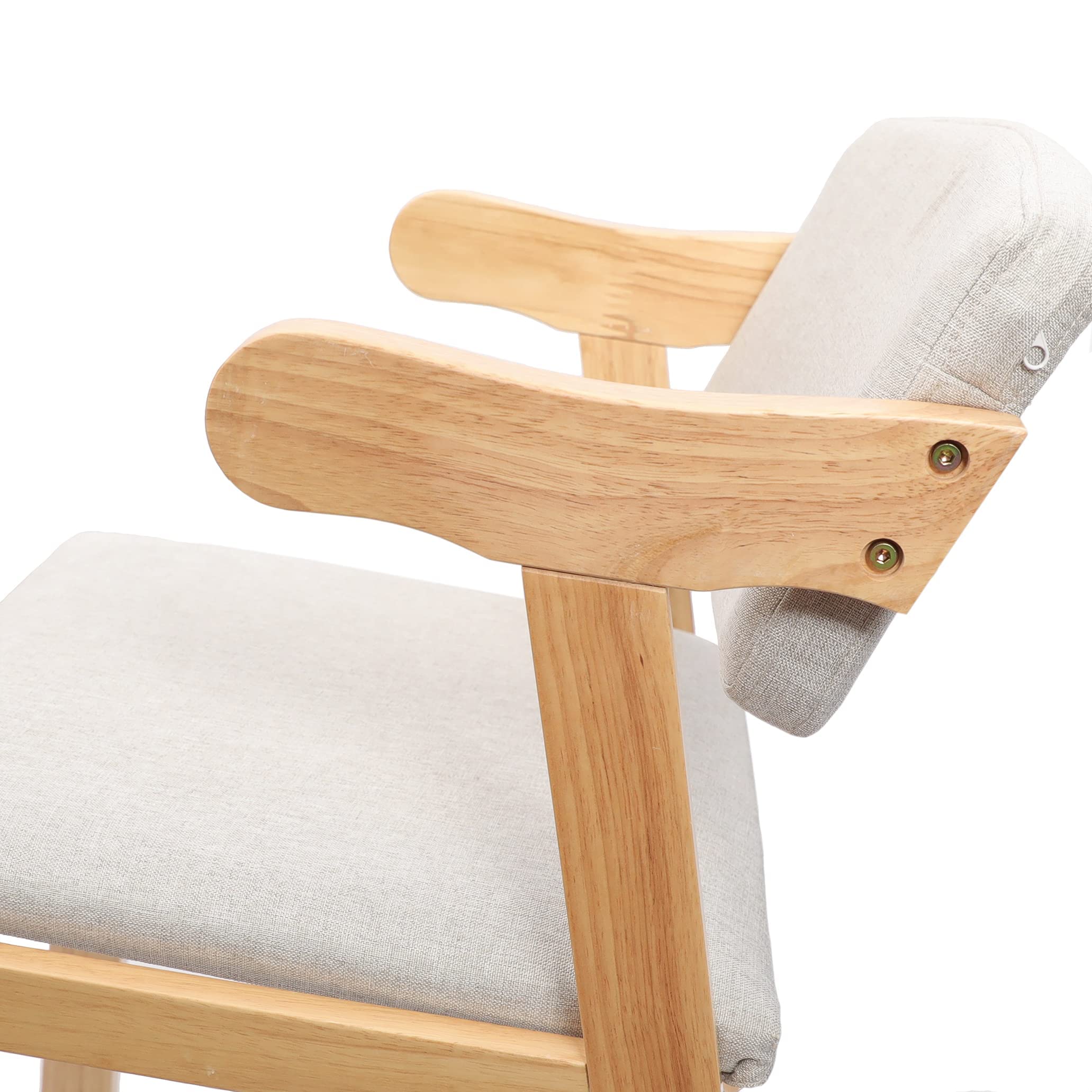 BALANBO Kids Study Chair Rubber Wood Height Adjustable Dining Chair/Office Chair/Leisure Chair(Nature)