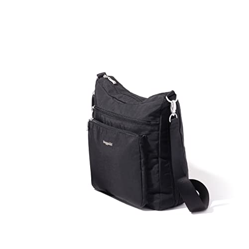 Baggallini Womens Expandable Modern Pocket Large Hobo, Black/Black
