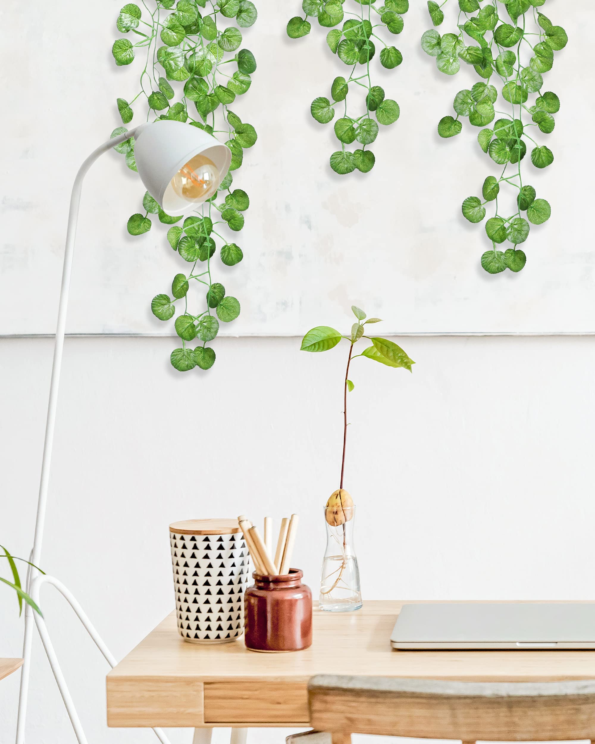 Omldggr 3 Pieces Artificial Hanging Plants Artificial Hanging Vine for Indoor Outside Home Garden Office Decor
