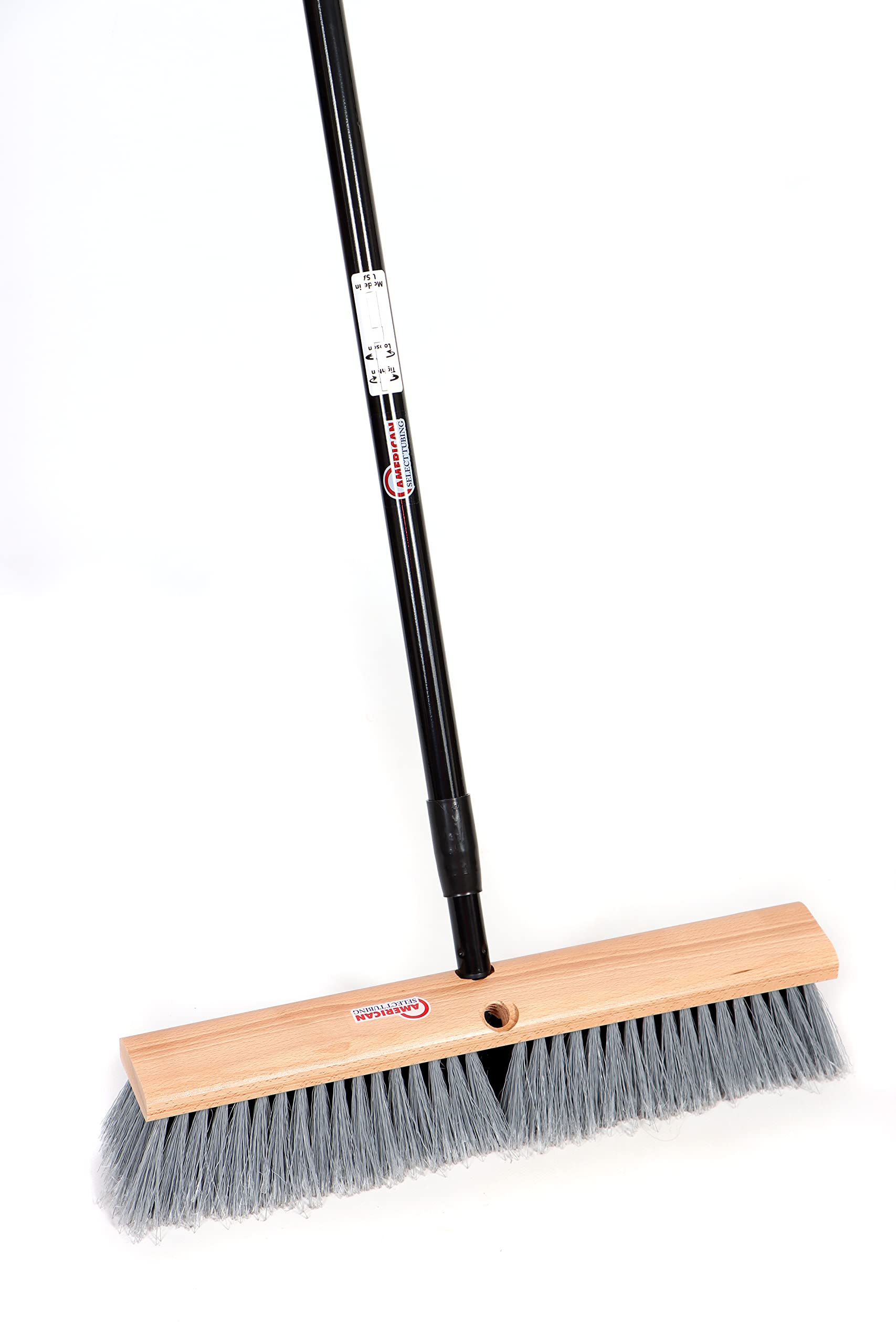 American Select Tubing PBSE18001 18" Smooth-Surface Push Broom with Sturdy Extendable Handle