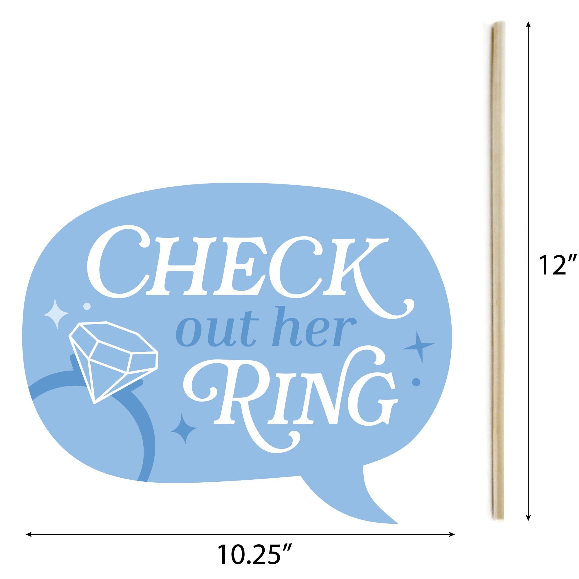 Big Dot of Happiness On Cloud 9 - Bridal or Bachelorette Party Photo Booth Props Kit - 20 Count