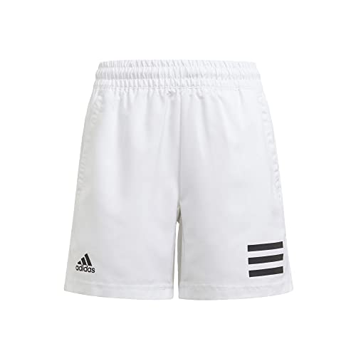 adidas unisex-child B Club 3-Stripes Shorts White/Black X-Large