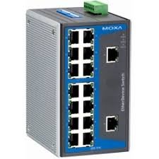 MOXA EDS-316-16 Ports Unmanaged Ethernet Switch with 16 10/100BaseT(X) Ports, 0 to 60°C Operating Temperature