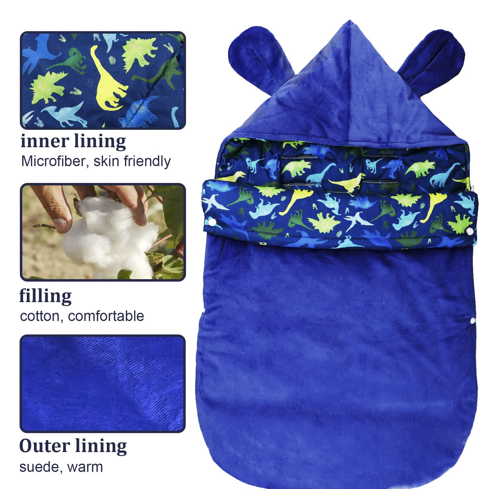 Baby Car Seat Cover, Multi- use Nursing Cover for Breastfeeding and Baby Stroller Bunting Bag