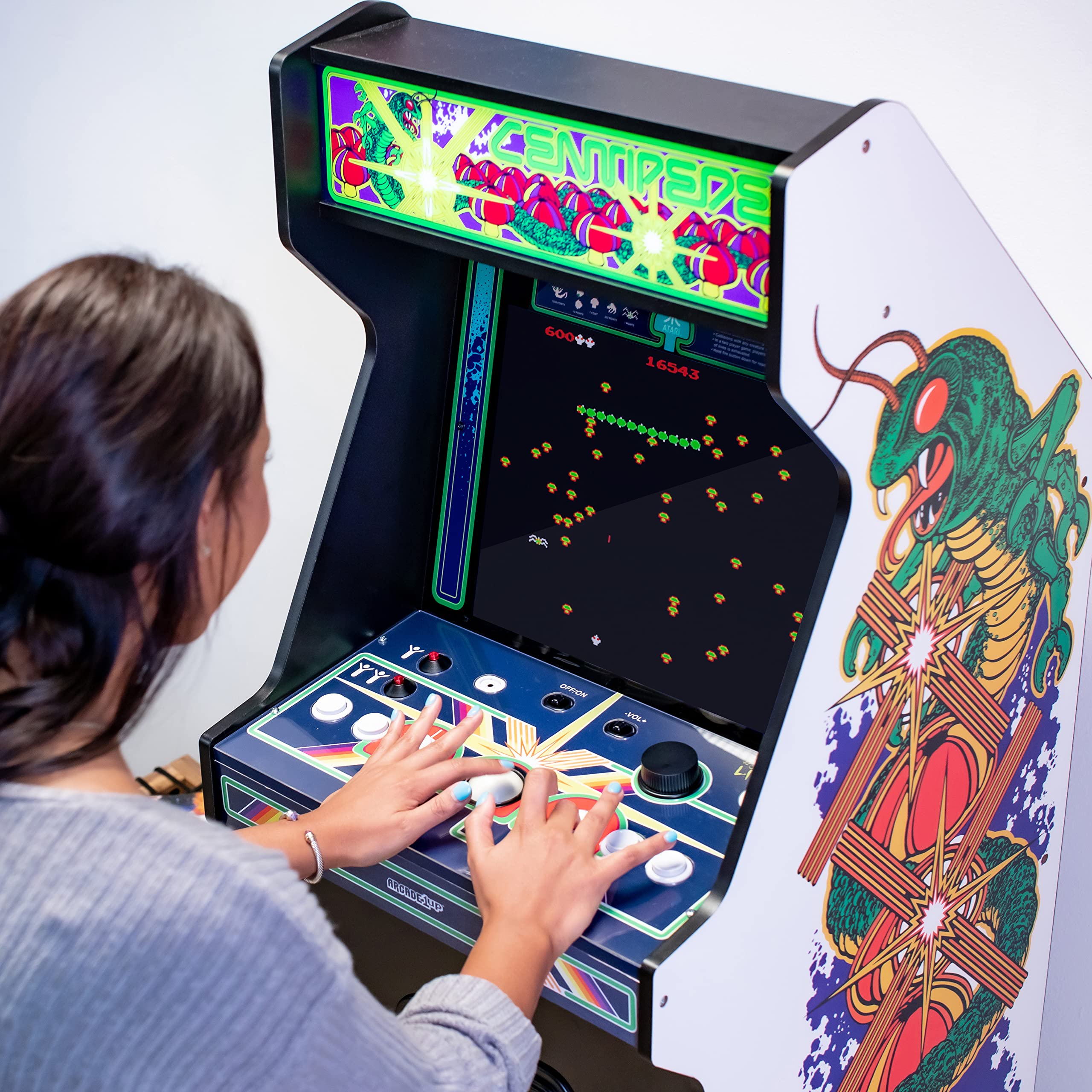 Arcade1Up Centipede Atari Legacy Edition Home Arcade Machine, Full Size Stand-up Cabinet, 14 Classic Games
