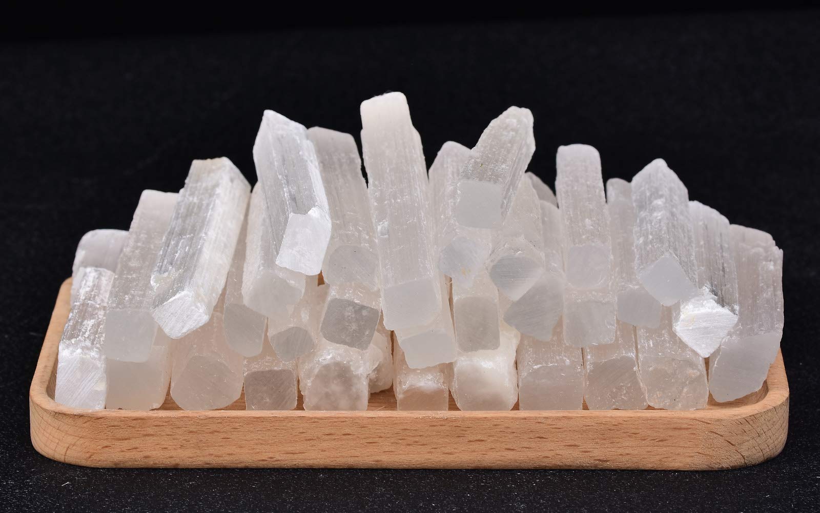 AMOYSTONE 2.2Lbs Selenite Sticks Bulk 3"-3.9" Selenite Crystal Bulk Wands for Healing, Reiki, Chakra, Good Vibes, Protection Grids, Positive Energy