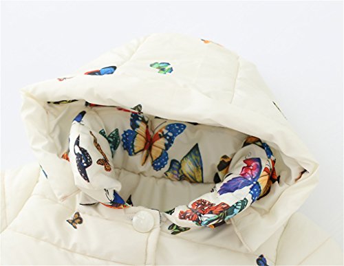 MINKIDFASHION Baby Girls Winter Autumn Warm Butterfly Jacket Coat (3T, Beige)
