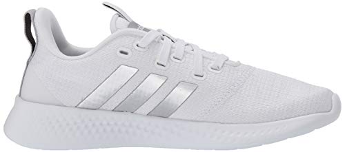 adidas Women's Puremotion Running Shoe, White/Silver/Grey, 8.5