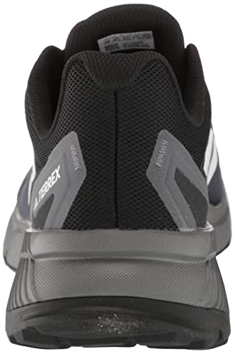 adidas Women's Terrex Soulstride Trail Running Shoes, Black/Crystal White/Mint Ton, 7.5