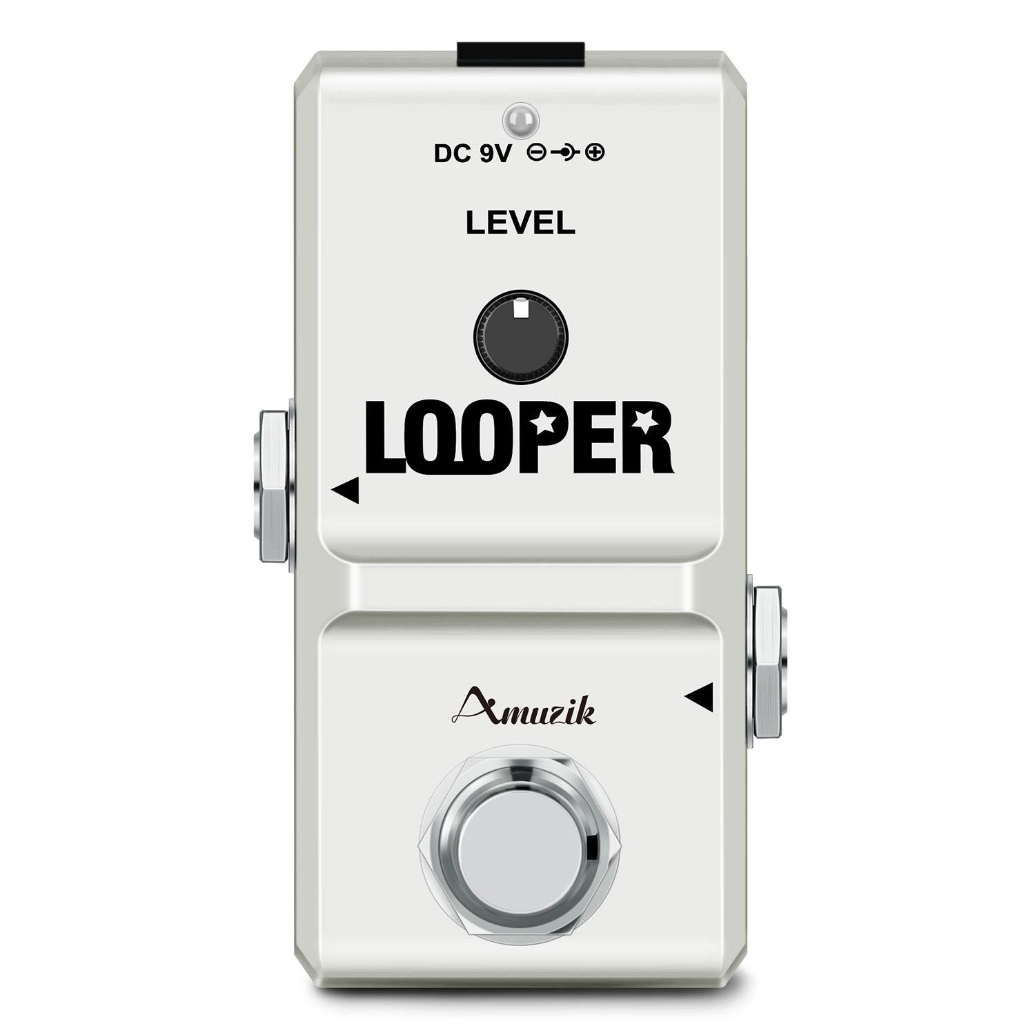 Amuzik Tiny Looper Effect Pedal Loop Pedal for Electric Guitar, Guitar Effects Pedal, 10 Minutes of Looping Unlimited Overdubs SD Card inside easy and quick