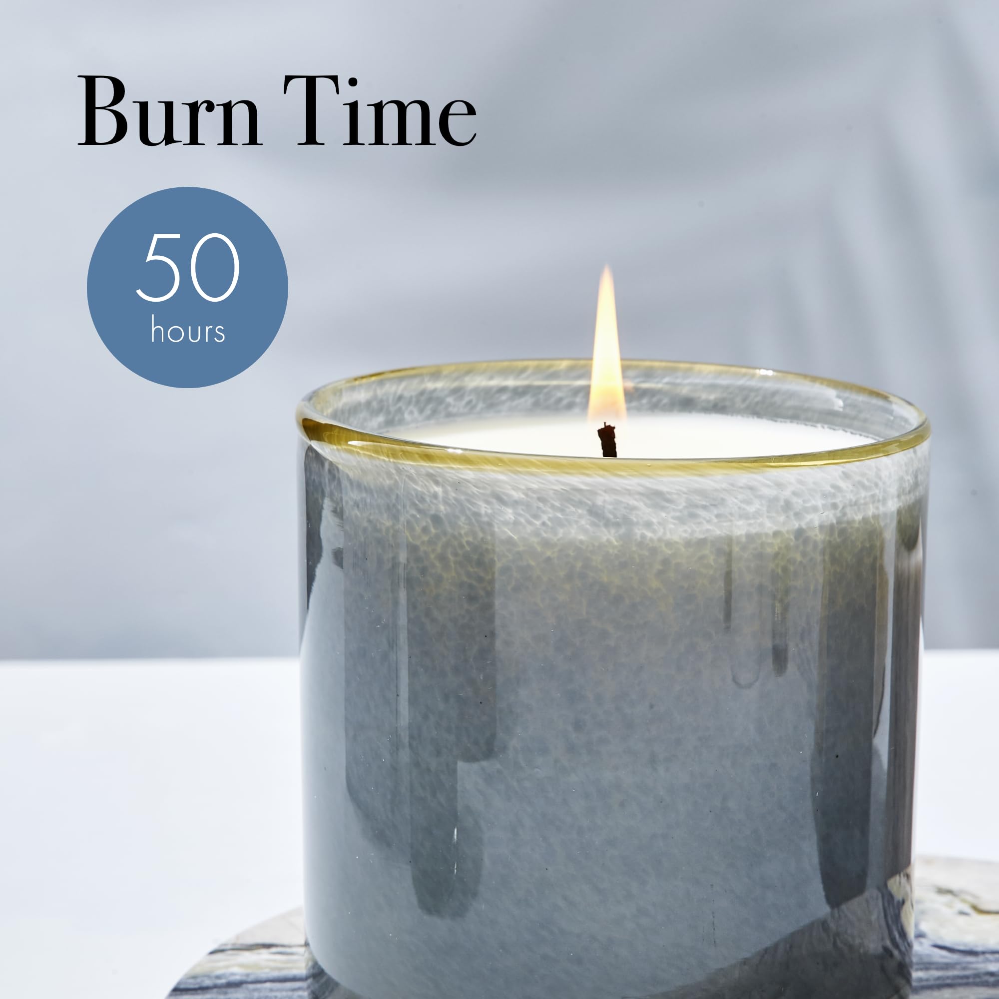LAFCO New York Classic Candle, Sea & Dune - 6.5 oz - 50-Hour Burn Time - Reusable, Hand Blown Glass Vessel - Made in The USA
