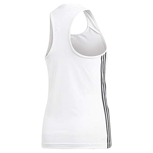 adidas Women's Design 2 Move 3-Stripes Training Tank Top, White, Medium