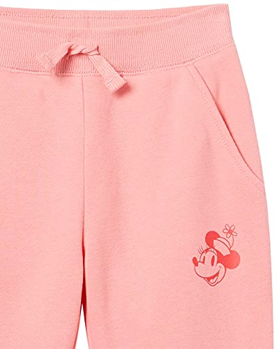 Amazon Essentials Disney | Marvel | Star Wars | Princess Girls' Fleece Jogger Sweatpants, Pack of 2, Minnie Icons, Medium