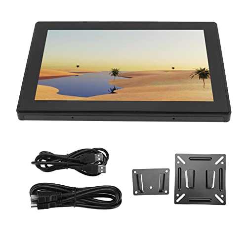 AMONIDA Monitor IPS 10.1 Pouces, Technology IPS Wide View 1280x800 Ecran Tactile 10.1 Pouces IP65 Simple Function for The Home (US Plug)