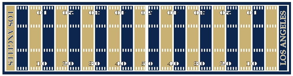 8-Foot Professional Beer Pong Table - Los Angeles Football Field Graphic