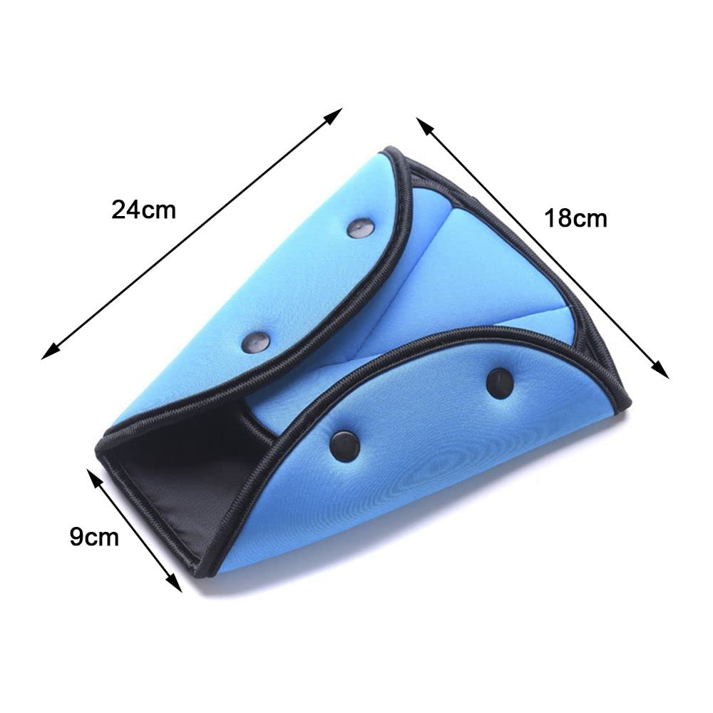 Baby Kids Holder Triangle Adjuster Clip Seat Belts Seat Cover Shoulder Harness Strap Car Safety Cover(red)