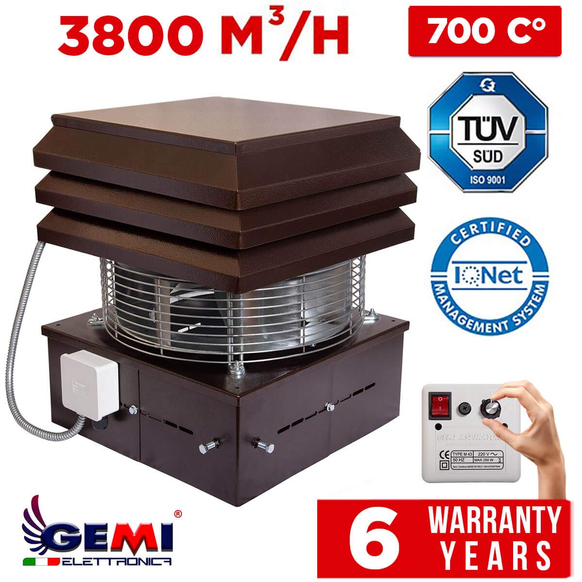 Chimney Fan Fireplace Exhaust Fan Flue Fan Chimney Draft Inducer Chimney Exhaust Fan For Fireplace Professional Model 110 V Barbecue BBQ Gemi Elettronica