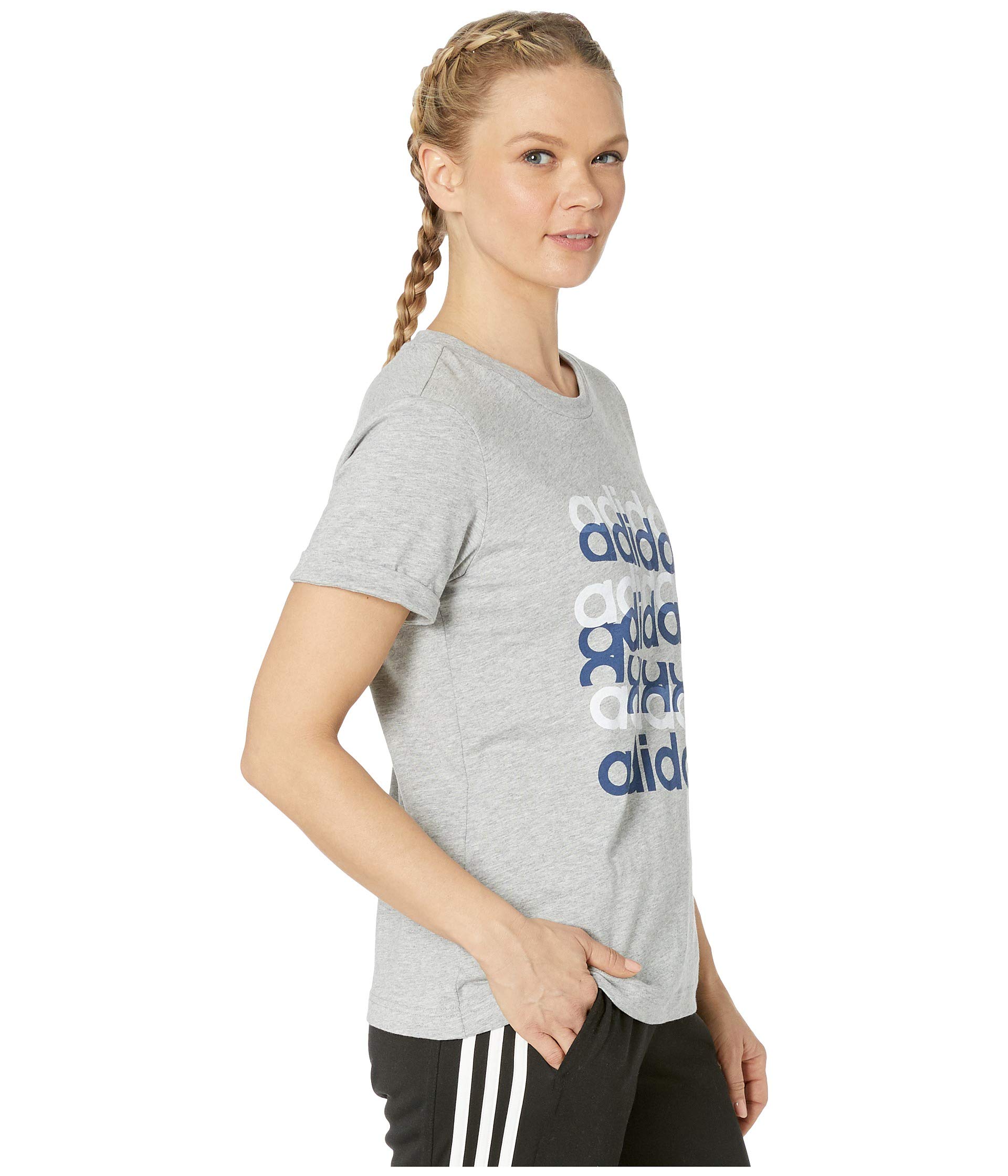 adidas Women's Big Graphic T-Shirt Glory Pink/Core Pink Medium