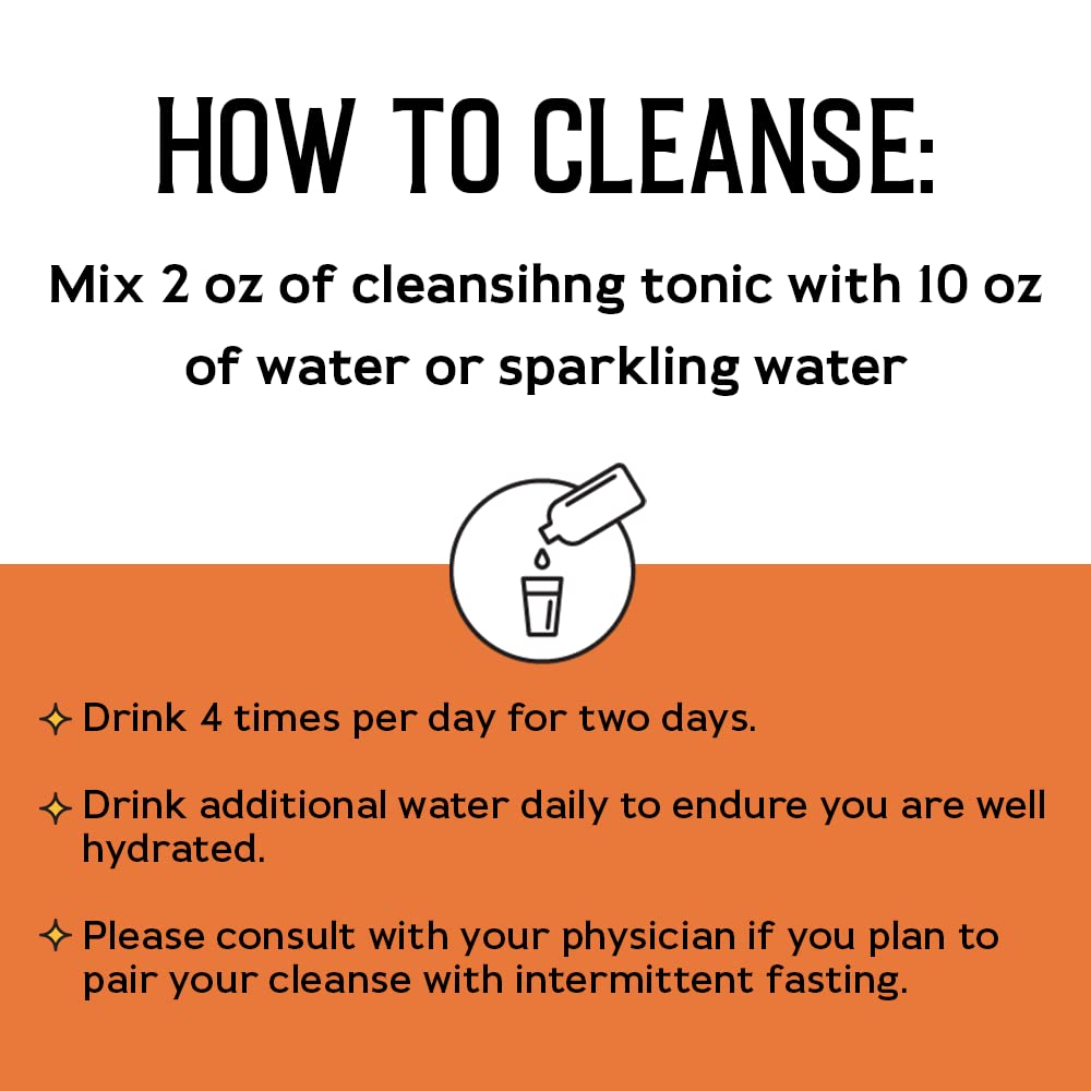Amazon Exclusive, Shire City Herbals 2-Day Cleanse, Apple Cider Vinegar Cleansing Tonic, 16oz Plastic Bottle