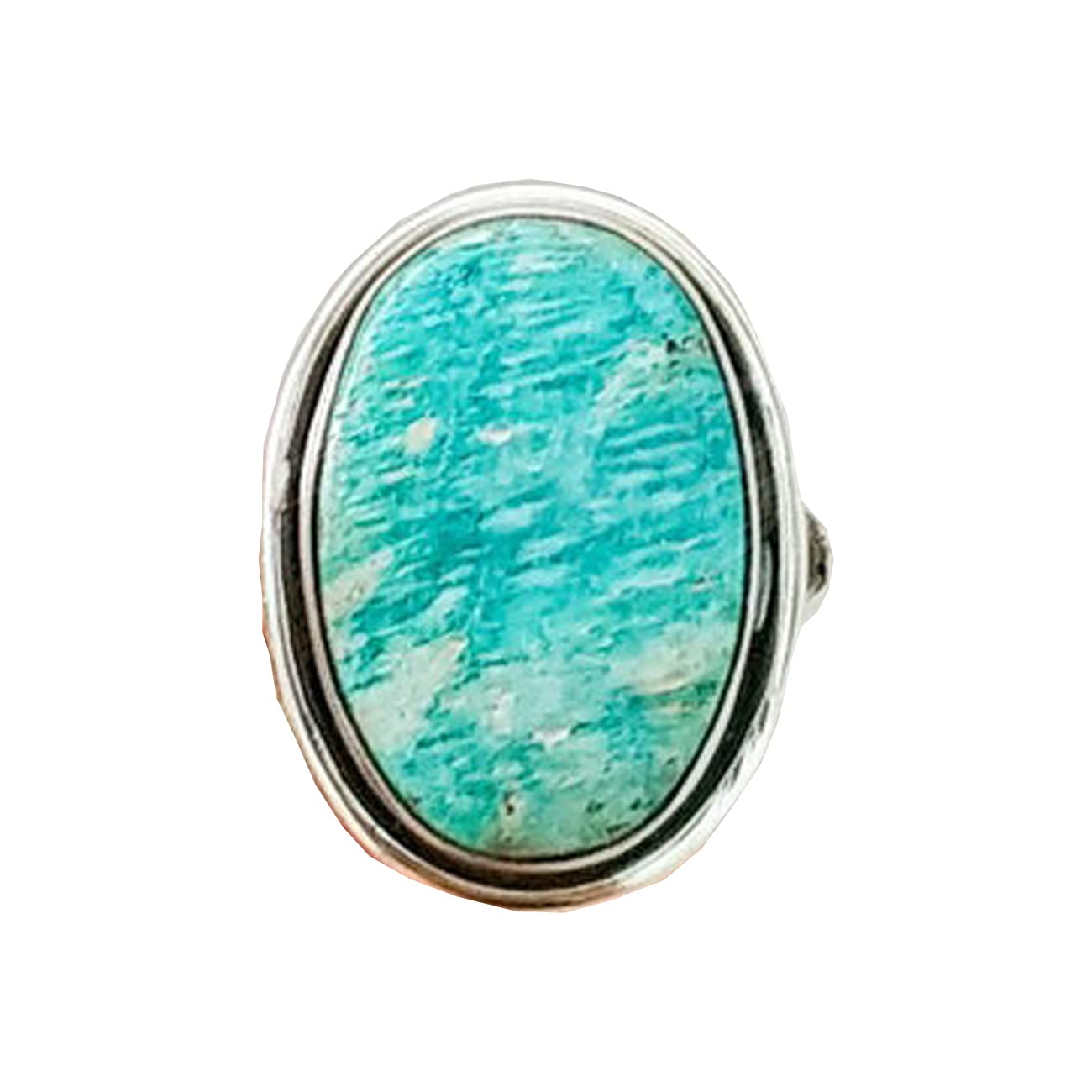 Amazonite Oval Shape Gemstones Gemstone Rings/Handmade Silver Ring/Proposal Stone Ring/Statement Rings/Birth Gemstone/Wedding Ring Size 5 us to 12 us -1348 (5.5)