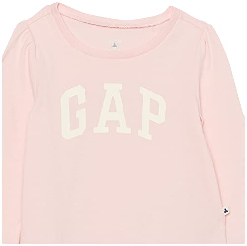 GAP Baby Girls Long Sleeve Logo T-Shirt T Shirt, Light Shell Pink, 12-18 Months US
