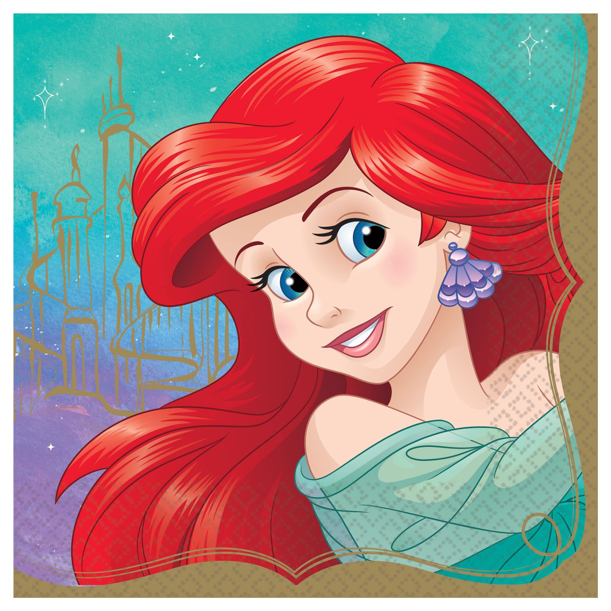 Amscan Disney Princess Ariel Birthday Party Tableware Kit Napkins, Plates Bundle, 16 Guests by Just Jazzle
