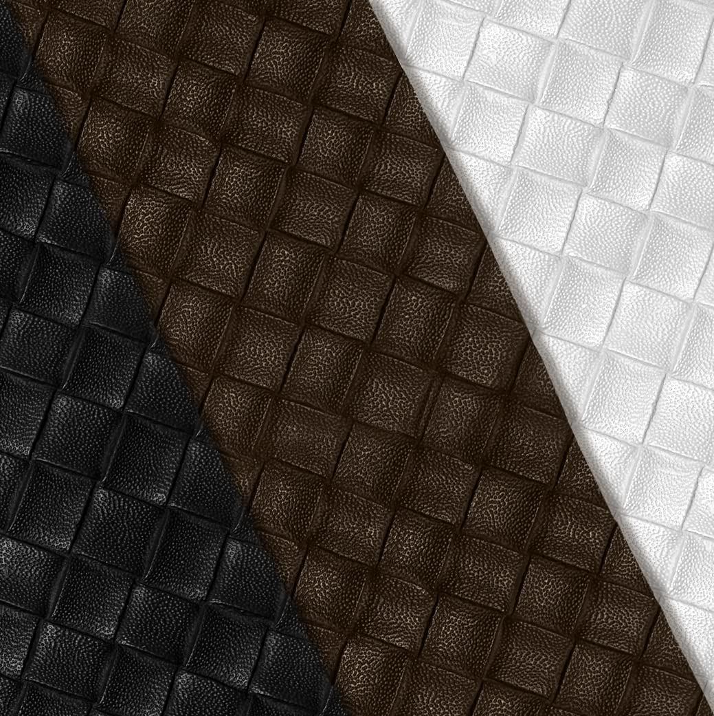 VViViD Artifical Marine Leather Embossed Lattice Weave Vinyl (White, 5ft x 54โ)