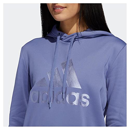 adidas Women's Game and Go Big Logo Hoodie, Orbit Violet/Orbit Violet, Medium