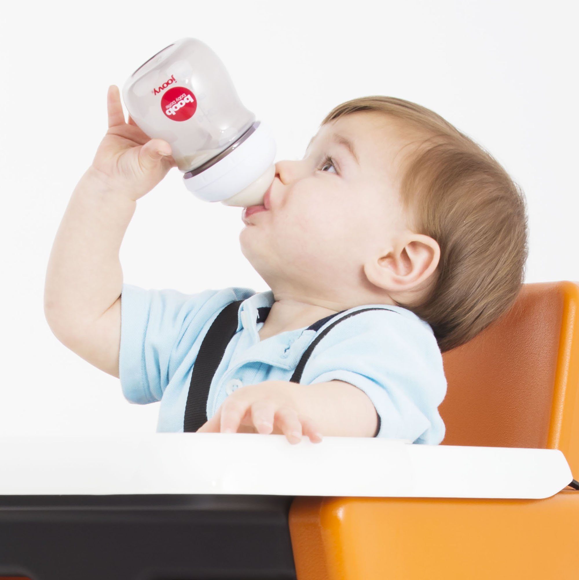 Joovy Boob Baby Bottles Made from Durable, Medical-Grade PPSU with CleanFlow Vent Technology to Prevent Nipple Collapse, Negative Pressure, and Colic Symptoms (5oz)