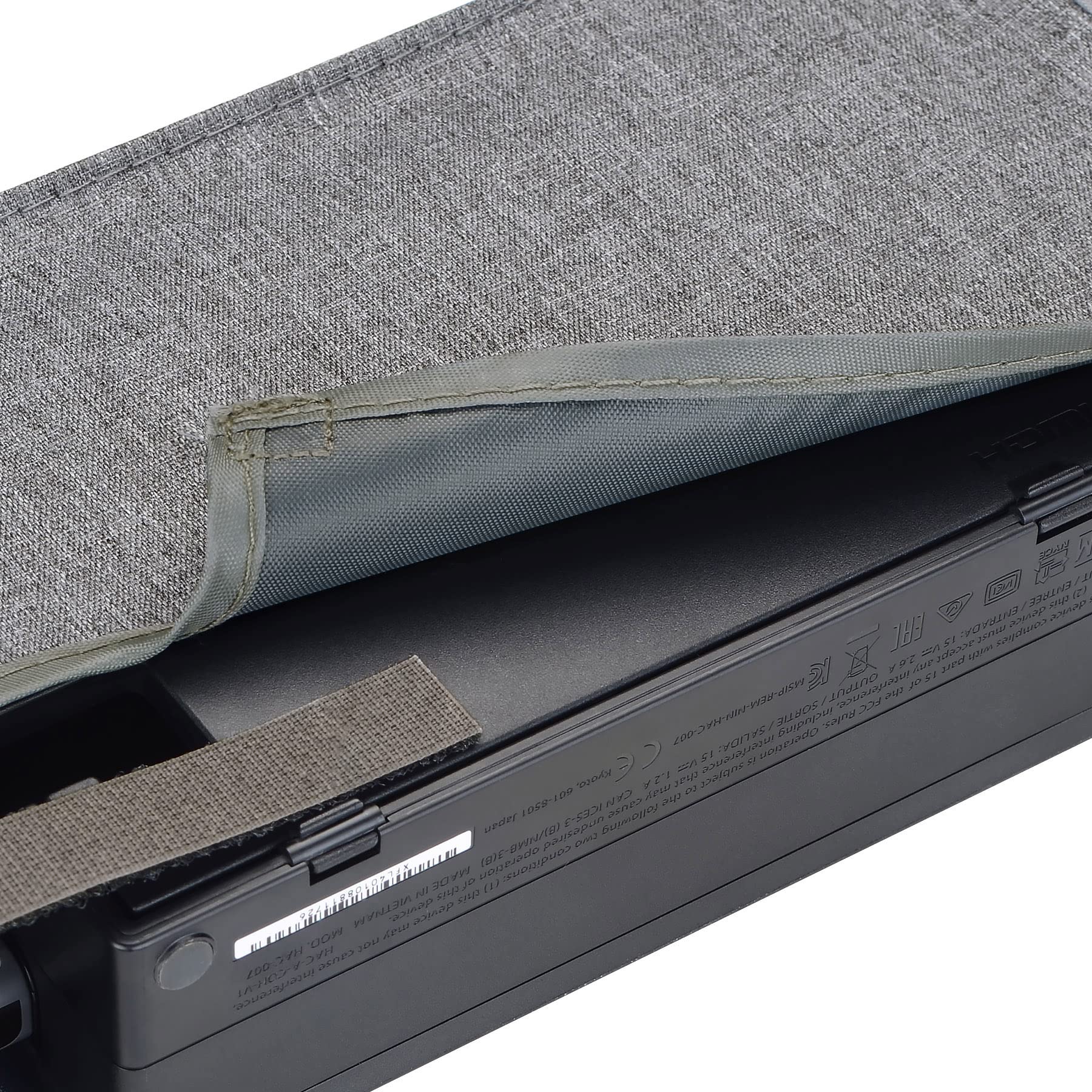 PlayVital Gray Nylon Dust Cover, Soft Neat Lining Dust Guard, Anti Scratch Waterproof Cover Sleeve for Nintendo Switch & Switch OLED Charging Dock