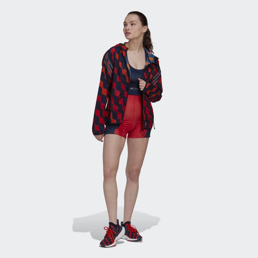 adidas Women's Marimekko Run Icon Bike Shorts, Lush Red, X-Small