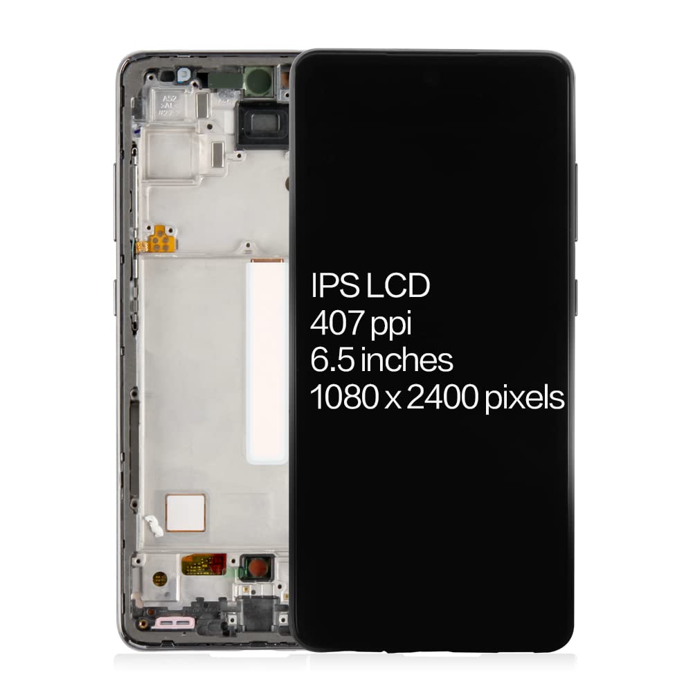A-MIND for Samsung Galaxy A52 4G SM-A525 Screen Replacement with Frame(Not for A52 5G) 6.5 inch SM-A525F SM-A525M LCD Display Touch Screen