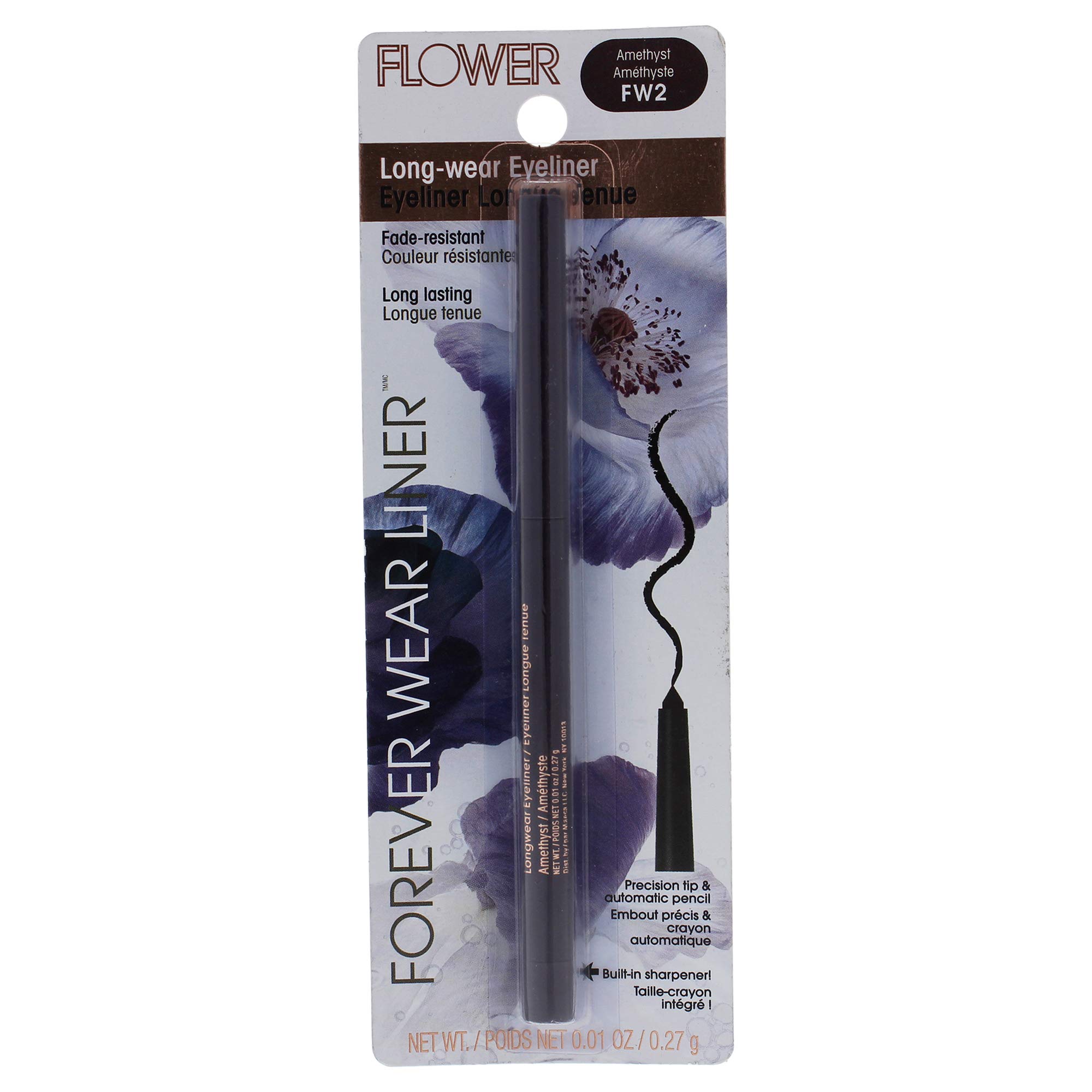 FLOWER BEAUTY Forever Wear Long Wear Eyeliner Pencil - Long Lasting, Fade-Resistant, Smooth Application Retractable Eye Liner (Forever Onyx) (I0095322)