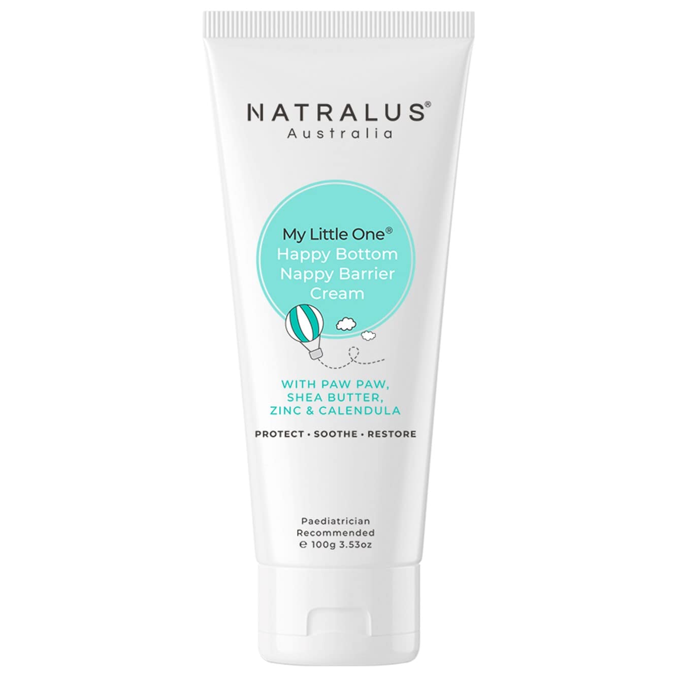 Natralus Australia My Little One Nappy Barrier Cream with Paw Paw - Protect, Soothe and Restore, 3.53 Oz