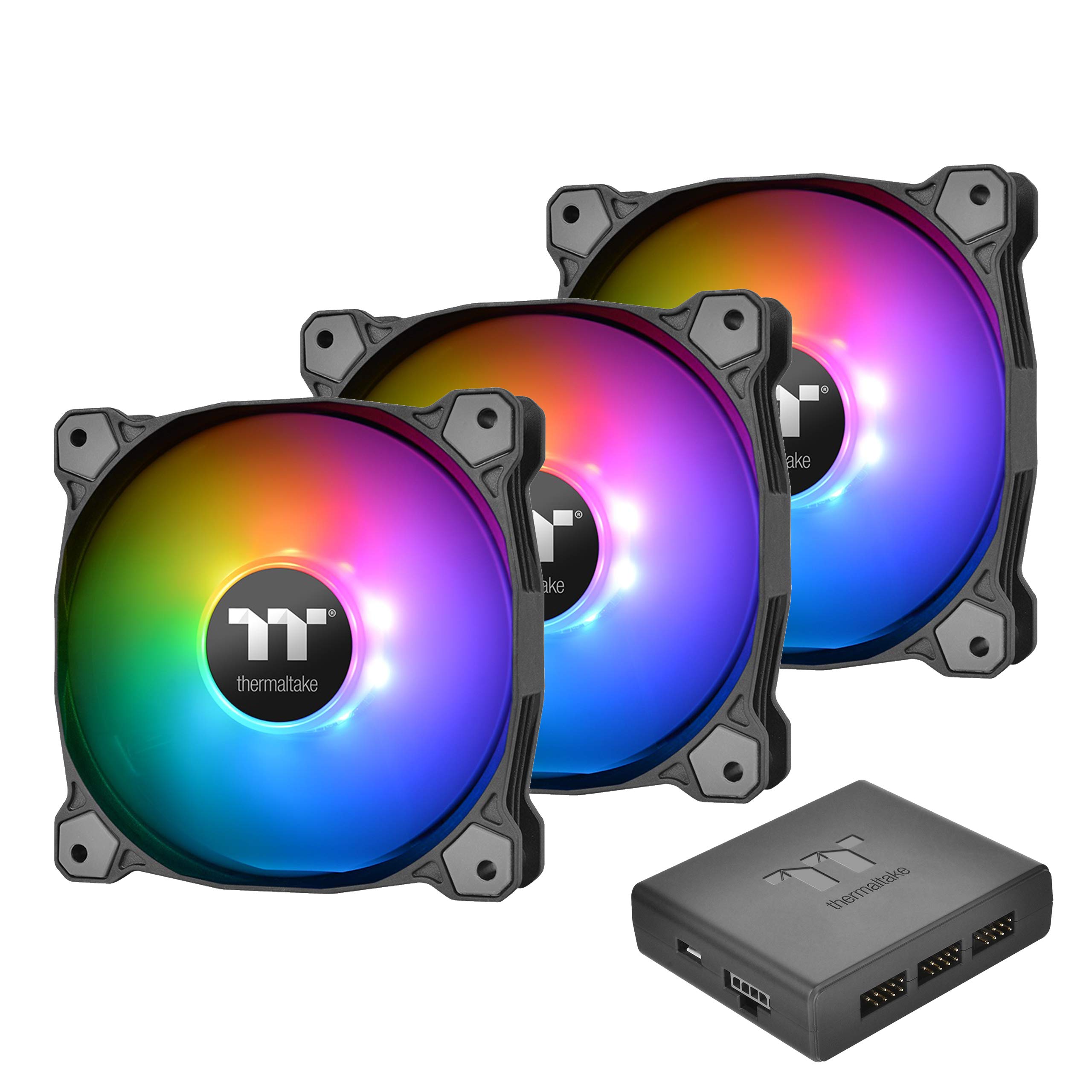 Thermaltake CL-F063-PL12SW-A Ventilateur Pure Plus RGB 12 TT 3 Pack - Black