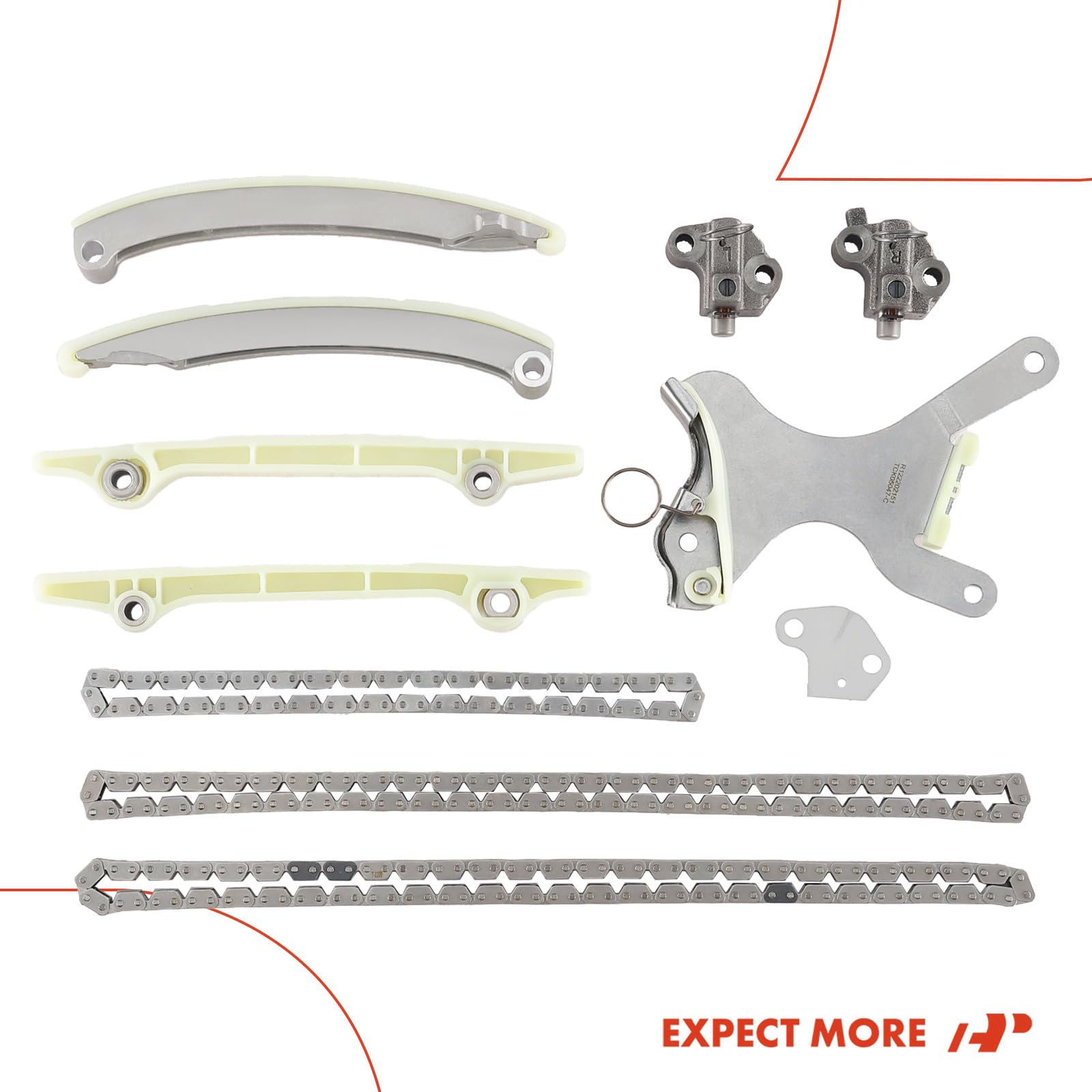 A-Premium 10PCS Engine Timing Chain Kit [fits SOHC, 8Cyl 4.7L] Compatible with Dodge Dakota 00-07, Durango 2000-2008, Ram 1500 02-07 & Jeep Commander, Grand Cherokee 99-06 & Mitsubishi Raider 06-07