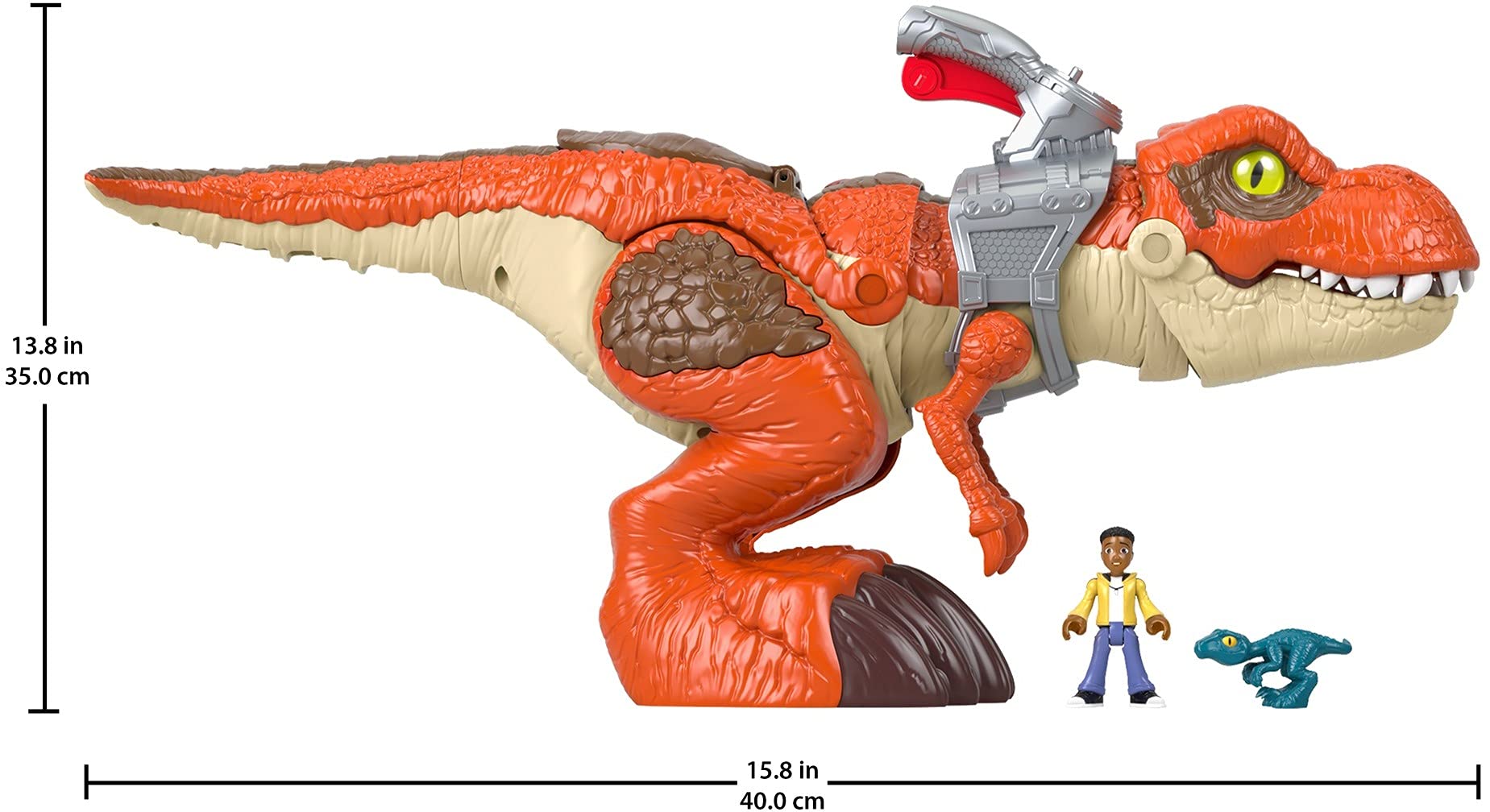 Fisher-Price Imaginext Jurassic World Camp Cretaceous Indominus Rex and T. Rex, Dinosaur Toy Set for Preschool Kids Ages 3-8 Years