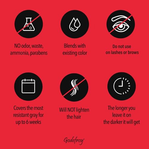 Godefroy Hair Color Tint Kit, Natural Black, 20 Applications