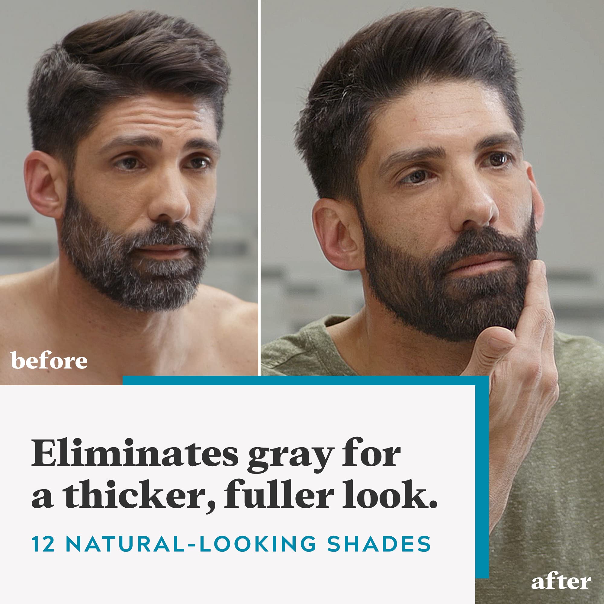 Just For Men Mustache & Beard, Beard Dye for Men with Brush Included for Easy Application, With Biotin Aloe and Coconut Oil for Healthy Facial Hair - Light-Medium Brown, M-30, Pack of 3