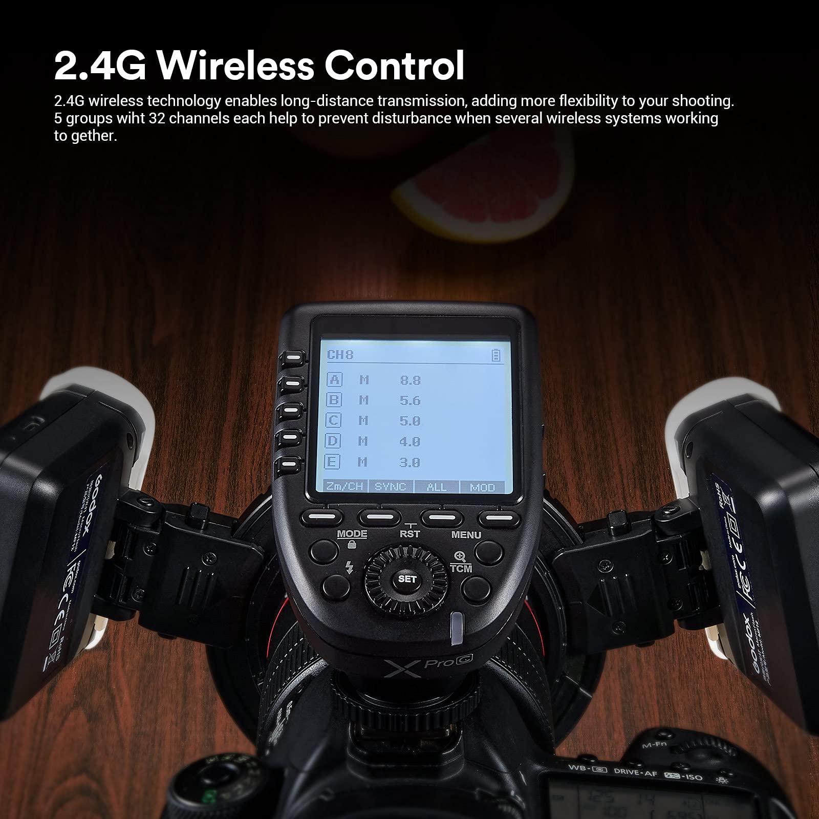 Godox MF12 Macro Flash, 2.4G Wireless Control TTL/M Mode, Built-in 3.7V Rechargeable Lithium Battery, Off-Camera TTL Flash Light Compatible for Canon Nikon Sony Fuji Olympus Panasonic