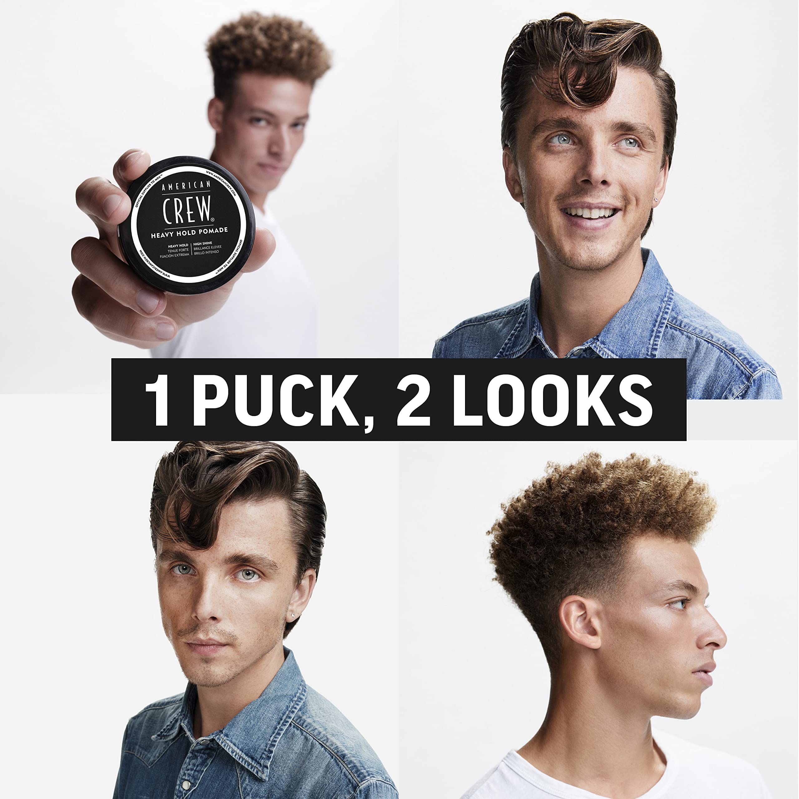 American Crew Men's Hair Pomade, Like Hair Gel with Heavy Hold & High Shine, 3 Oz (Pack of 1)
