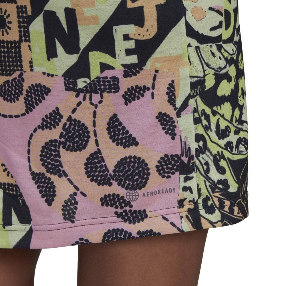 adidas Women's Farm Rio All Over Print Tank Dress, Legend Ink/White XX-Large