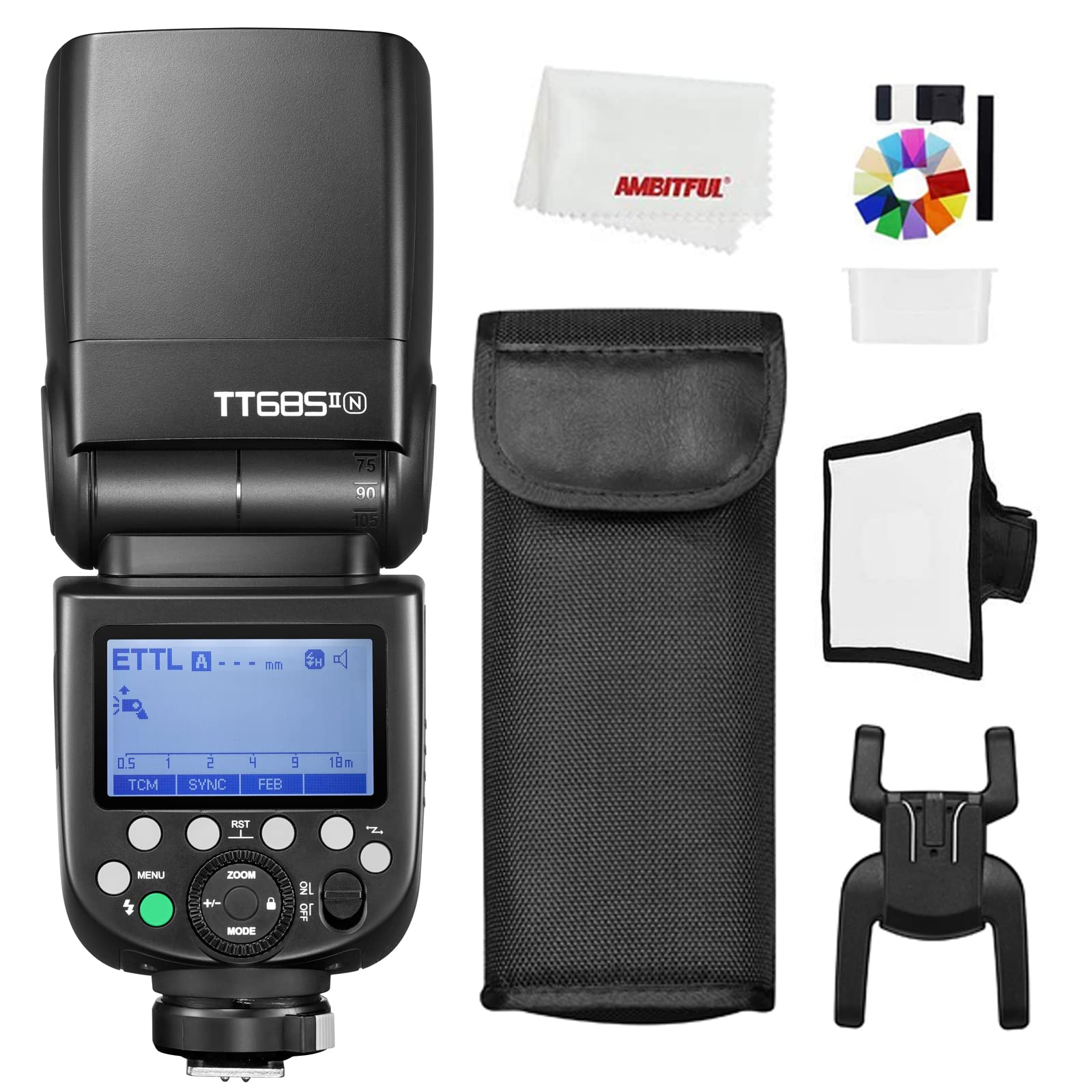 Godox TT685II-N I-TTL Speedlite High-Speed Sync Speedlite Flash,2.4G Wireless X System Compatible for Nikon for D800 D700 D7100 D7000 D5200 D5000 D8100