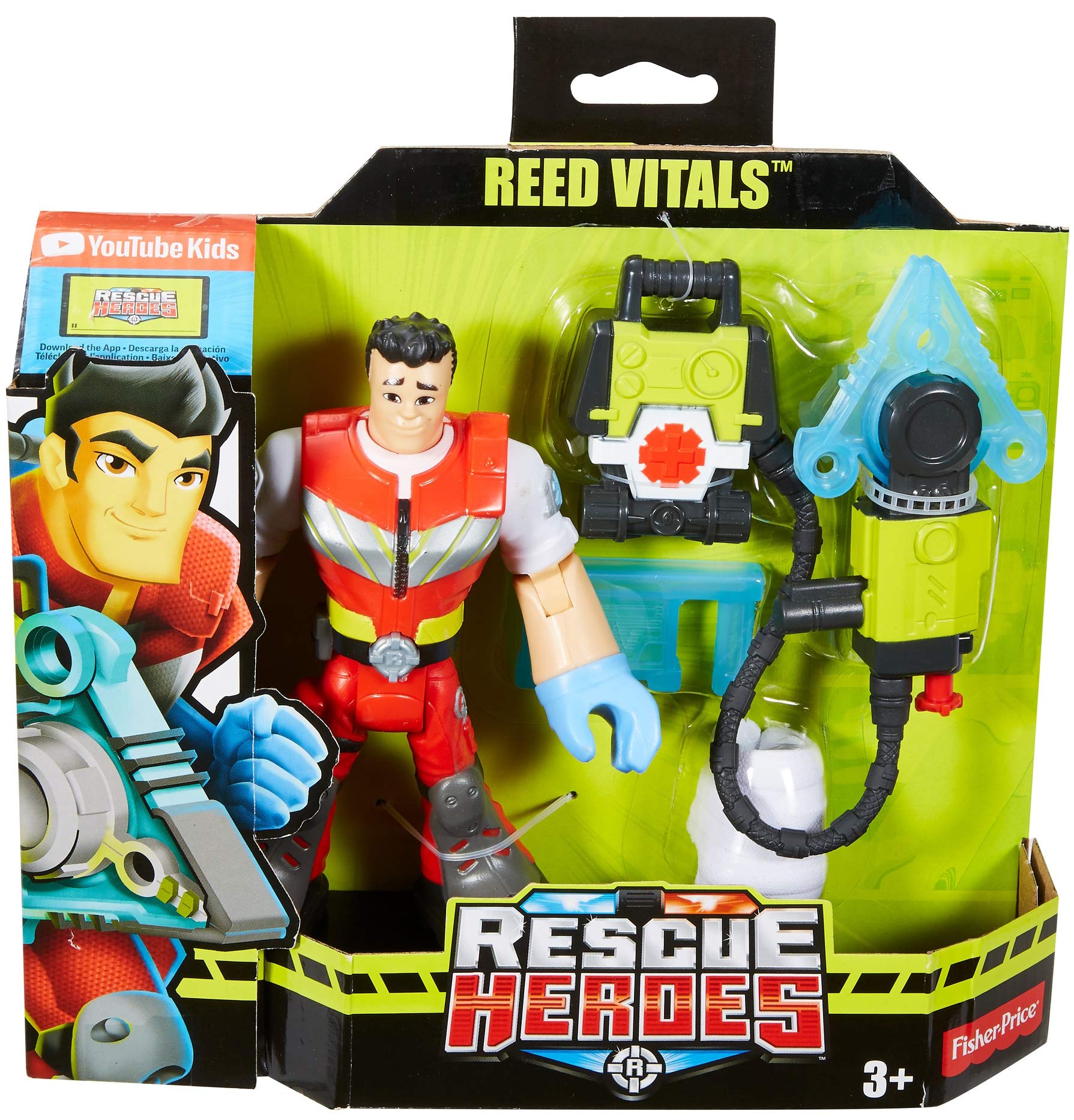 Fisher-Price Rescue Heroes Reed Vitals, 6-Inch Figure with Accessories